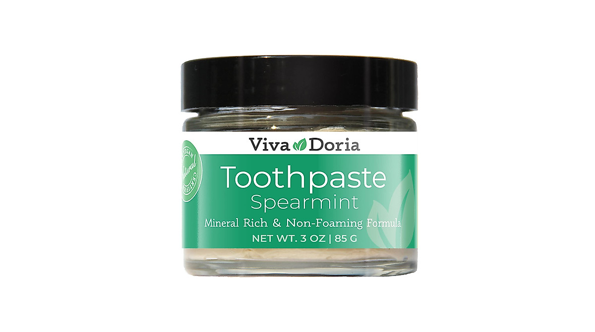 Viva Doria Fluoride Free Toothpaste - Mineral-Rich Spearmint