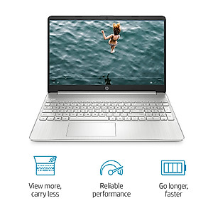HP 15-inch HD Laptop, AMD Ryzen 3 3200U Processor, 8 GB RAM, 256 GB SSD, Windows 10 Home (15-ef0021nr, Natural Silver) (Renewed)