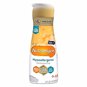 Enfamil Nutramigen Baby Formula, Hypoallergenic and Lactose Free Formula with Enflora LGG, Fast Relief from Severe Crying and Colic, Ready to Use Bottle, 32 Fl Oz