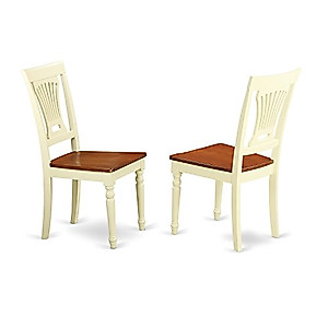East West Furniture Dublin 3 Piece Kitchen Set for Small Spaces Contains a Round Table with Dropleaf and 2 Dining Room Chairs, 42x42 Inch, Buttermilk & Cherry