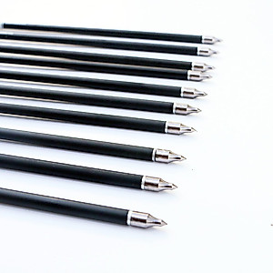 Tiger Archery 20inch Hunting Archery Carbon Arrow Crossbow Bolts with 4" vanes Feather and Replaced Arrowhead/Tip(Pack of 12) … (Blue)