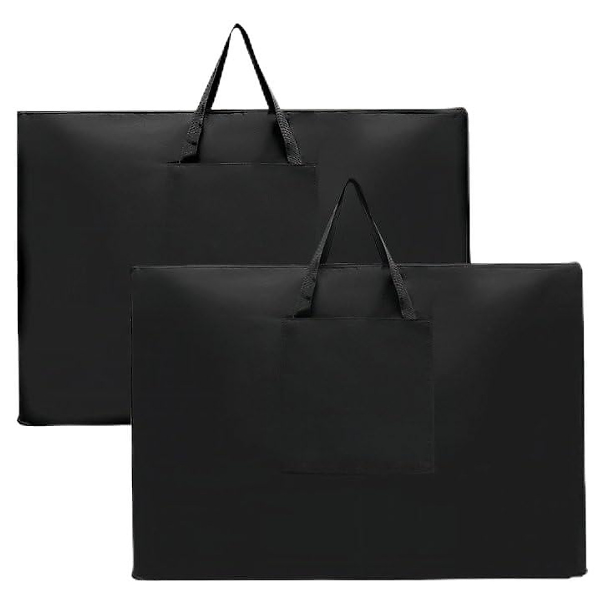 ZUQIAN 2 Pack Large Size Art Portfolio Bag with Nylon Shoulder, 27 x 36 Inches Poster Board Storage Bag, Waterproof Drawing Painting Sketch Bag Case for Artist and Student Art Work Portfolio