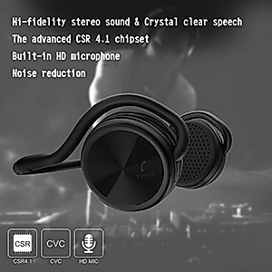 BESIGN SH03 Sports Bluetooth 4.1 Headphones, Wireless Stereo Earphones for Running with Mic for Wireless Music Streaming and Handsfree Calling, Up to 25 Hours Music time