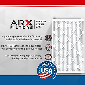 AIRX FILTERS WICKED CLEAN AIR. 20x25x1 Air Filter MERV 11 Electrostatic Pleated Air Conditioner Filter 4 Pack HVAC AC Furnace Filters