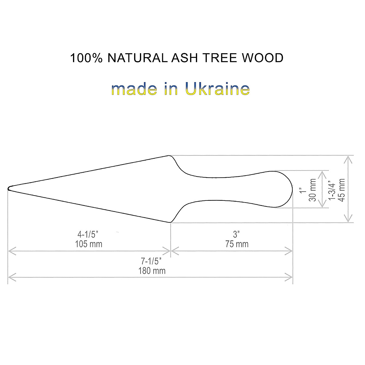 Mokosha Wooden Pizzelle Roller Krumkake Pastry Ice Cream Waffle Cone Baking Tool for Larger Molds Treats, 2x7