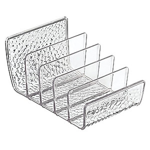 iDesign Rain Vertical Textured Plastic Palette Organizer for Storage of Cosmetics, Makeup, and Accessories on Vanity, Countertop, or Cabinet, 9.25" x 3.86" x 3.20"