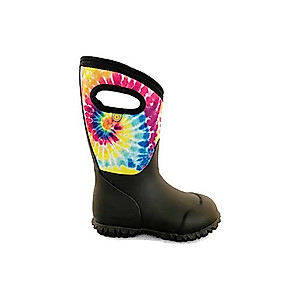 BOGS York Boys and Girls Waterproof Insulated Rubber and Neoprene Winter Rain Boot, Black Mukti, 2 US Unisex Big Kid