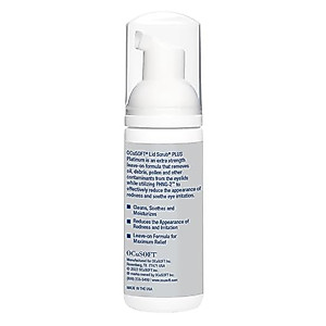 OCuSOFT Lid Scrub PLUS Platinum Extra Strength Foaming Eyelid Cleanser - Leave-On Eyelid & Eyelash Cleanser with Phytosphingosine to Remove Oil, Dirt & Makeup -1.68 fl oz