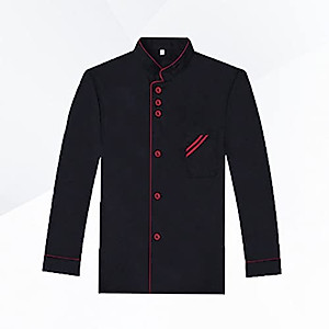 Long Sleeve Chef Clothes Women Men Chef Coats Cotton Chef Jacket Personalized Chef Clothing For Restaurant Hotel Black