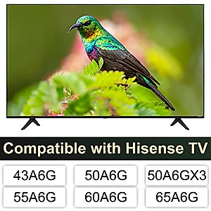 TV Base Stand for Hisense TV Stand, TV Stand Legs for Hisense A6 Series 43" 50" 55" 60" 65" TV, for 43A6G 50A6G 50A6GX3 55A6G 60A6G 65A6G, Replacement TV Stand Base with Screws and Instructions