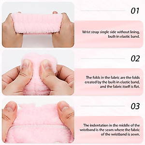 Casoty Headband and Wristband Set, 3 Pcs Terry Cloth, Skin Care Headbands, Hair Band Spa Headband and Wristband Set, Makeup Headband for Face Washing Shower Yoga