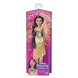 Disney Princess Royal Shimmer Pocahontas Doll, Fashion Doll with Skirt and Accessories, Toy for Kids Ages 3 and Up