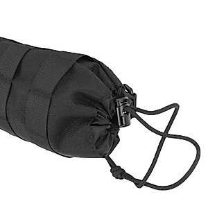 LOOGU Sports Water Bottle Pouch Bag, Molle Water Bottle Holder with Drawstring Open Top & Mesh Bottom, Travel Mesh Water Bottle Bag Tactical Hydration Carrier