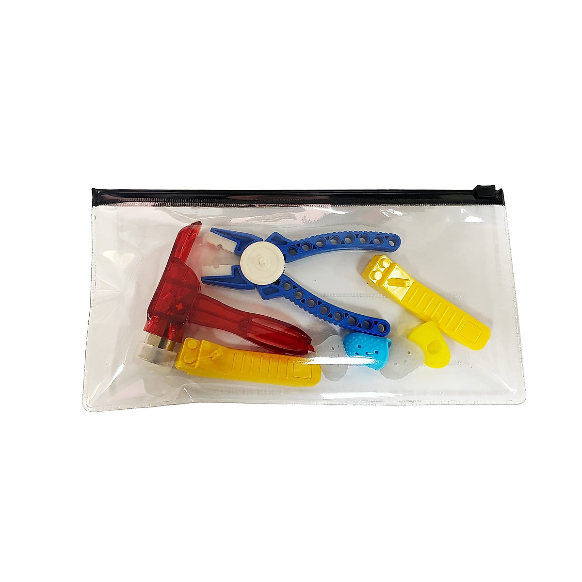 Teklectric Toys | Building Block Tool Kit | Compatible with Lego Blocks and Technic | Brick Separator, Multi-Use Hammer, Finger Grips, Block Pliers, Pencil and Sharpener (Tool Kit)
