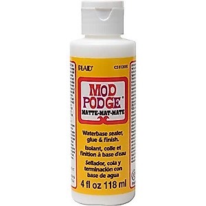 Mod Podge CS11305 Waterbase Sealer, Glue and Finish, 4 Oz, Matte