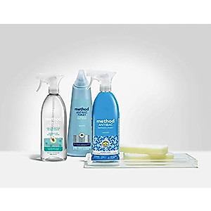 Method Daily Shower Cleaner Spray, Plant-Based & Biodegradable Formula, Spray and Walk Away, Eucalyptus Mint Scent, 28 Fl Oz, (Pack of 4), Packaging May Vary