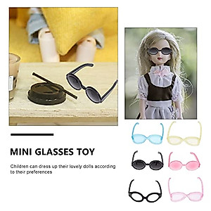 TOYANDONA 40pcs Doll Glasses, Miniature Doll Eyeglasses Mini Doll Costume Accessories for Dollhouse Crafts (Random Color) Miniatures for Crafts