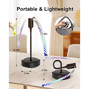 Edvision 4 Pack Food Fan for Table, 2000mAh USB Powered Rechargeable Food Fan, Portable Fan with Flexible Goose-Neck and Soft Blades, Quiet Table Food Spinner for BBQ, Picnic, Patio, Parties, Outdoor