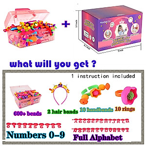FANIMETO Pop Snap Beads,Birthday for 5-12 Year Old Girls,Arts and Crafts Toys for Girl Age4-8,DIY Jewelry Kit for Making Bracelets,Necklace,Creative Educational Toys(600pcs)