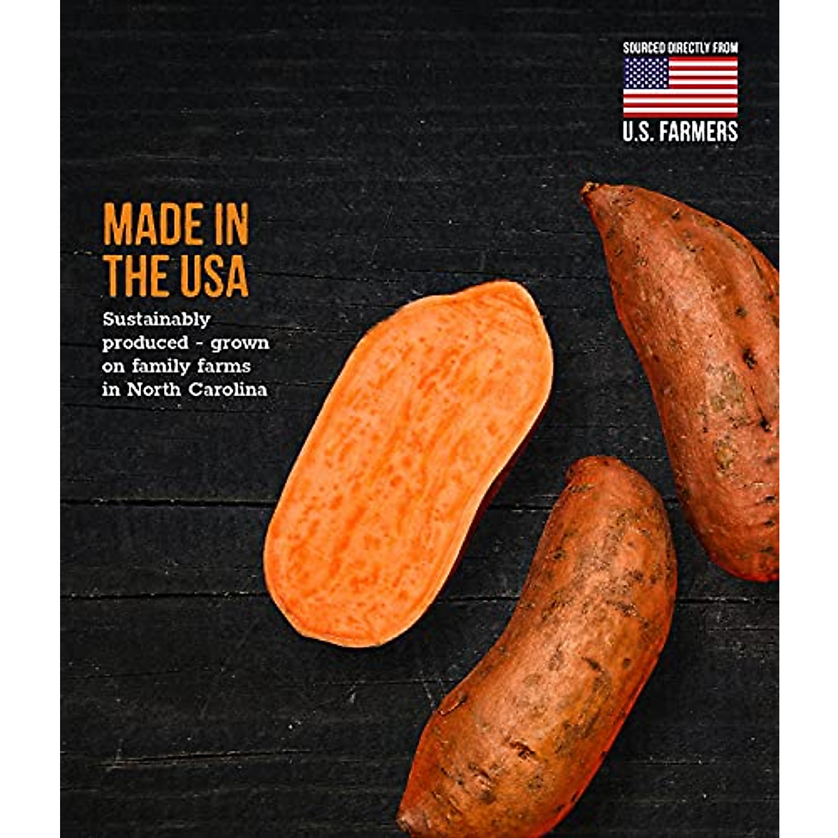 Wholesome Pride Sweet Potato Chews 100% All-Natural Single Ingredient, USA-Sourced Dog Treats, 8 oz