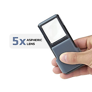 Carson MiniBrite LED Lighted Slide-Out Aspheric Magnifier with Protective Sleeve (PO-55)