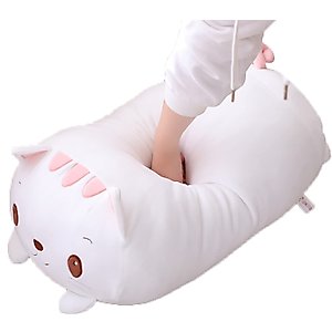 COSGOO Cute Plush Cat Stuffed Squishy Animal Cat Cylindrical Body Cat Pillow,Super Soft Cat Hugging Toy Pillow Kids Kawaii Sleeping Cat Pillow Gifts for Bedding Decor or Home Decor 24-Inch