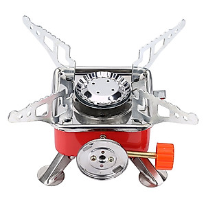 Ultralight Camping Stove TOPINCN Portable Mini Outdoor Folding Metal Camping Gas Stove Windproof Furnace Backpacking Hiking