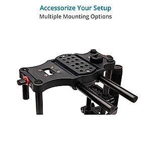 Filmcity Power Video Camera Cage Rig for DSLR/DSLM Cameras. Ergonomic & Secure Support, Adjustable Grip Handles. Quick Mounting, Multiple Accessory Threads, 1/4"-20 & 3/8"-16 Tripod Threads (FC-CTH)