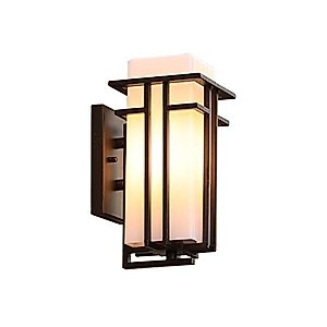PEHUB Retro Edison light Industrial Wall Light Front Porch Dusk Lighting Fixture Artificial Wall Lamp with Clear Glass Rainproof Outdoor Villa External Decoration Wall Sconce Embedded Exterior Light F