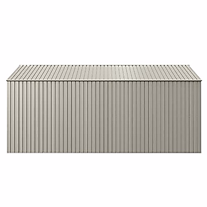 Arrow Shed Elite 14' x 16' Outdoor Lockable Gable Roof Steel Storage Shed Building, Cool Grey