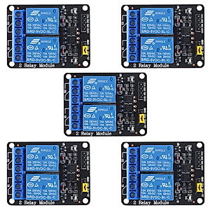 DWEII 10 PCS 2 Channel DC 5V Relay Module with Optocoupler Low Level Trigger Expansion Board Compatible with Arduino R3 MEGA 2560 1280 DSP ARM PIC AVR STM32 Raspberry Pi