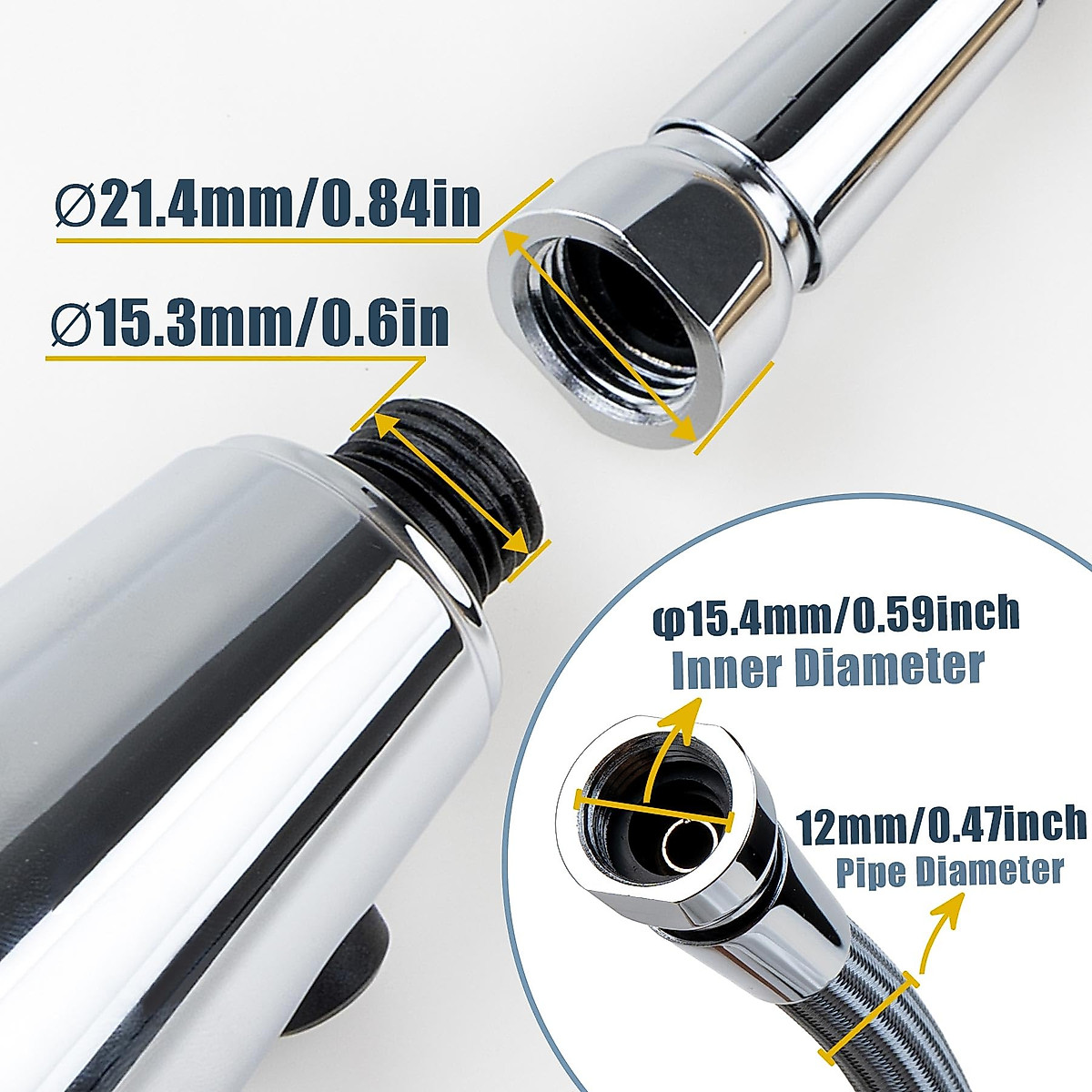 150259 Pull Down Hose for Moen Kitchen Sink Hose, Faucet Replacement Parts, Reflex hose 68-inch Connect Hose