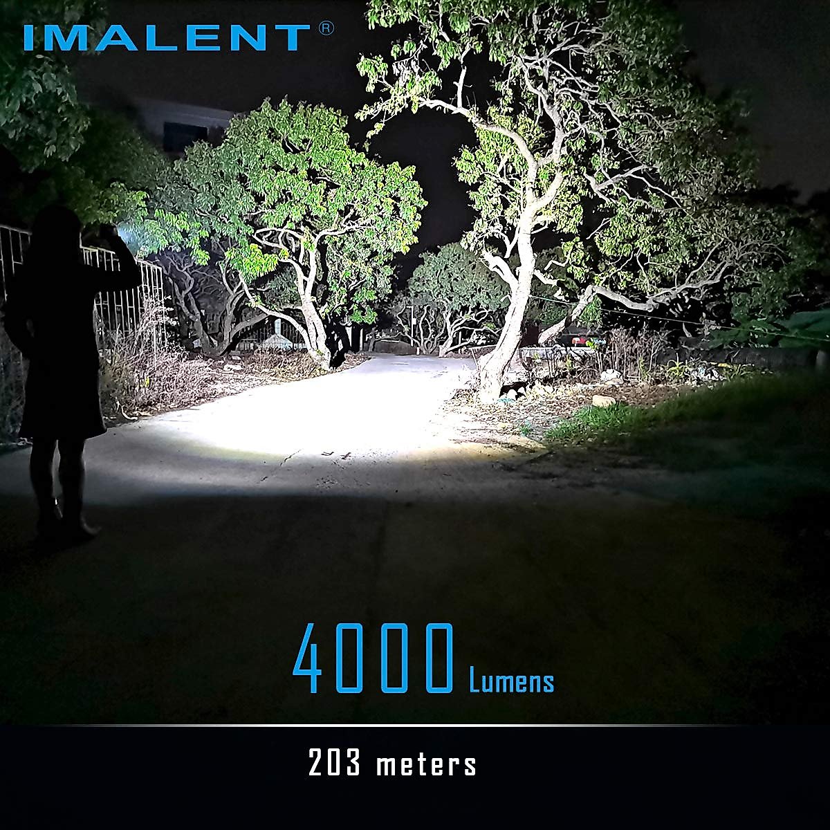 IMALENT LD70 EDC Flashlight Led Rechargeable Torch, Powerful Flashlight 4000 Lumens with CREE XHP70.2 LED, Super Bright Handlight for Camping and Hiking (Black)