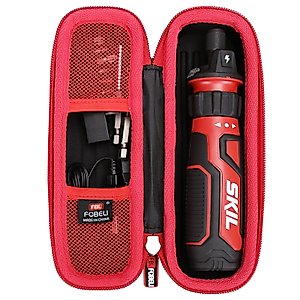 FBLFOBELI Hard Carrying Case Compatible with SKIL Rechargeable 4V Cordless Screwdriver SD561201, EVA Portable Storage Tools Bag (Case Only)