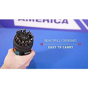 Drill America - KFD29J-3F-PC 29 Piece Heavy Duty 3 Flat Shank High Speed Steel Drill Bit Set with Black and Gold Finish in Round Case (1/16" - 1/2" x 64ths), KFD Series