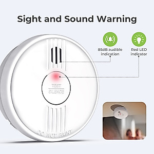 Smoke Detector, GuardryShely Fire Alarms Smoke Detectors with Photoelectric Sensor, Smoke Detector Battery Included with Silence Function and Low Battery Signal, Fire Alarm GW206C for Home, 4 Packs