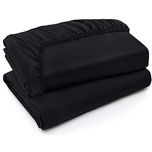 Utopia Bedding Twin XL Fitted Sheets - Bulk Pack of 2 Bottom Sheets - Soft Brushed Microfiber - Deep Pockets - Shrinkage & Fade Resistant - Easy Care (Twin XL, Black)