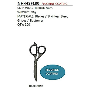 NAKABAYASHI Stationery Hikigiri Slim Scissors for Delicate Cutting (Dark Gray)