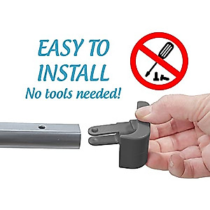 Top Glides 'Click & Go' Ski Glides for Stander EZ Fold-N-Go Travel Walker and Able Life Space Saver Walker (Gray)