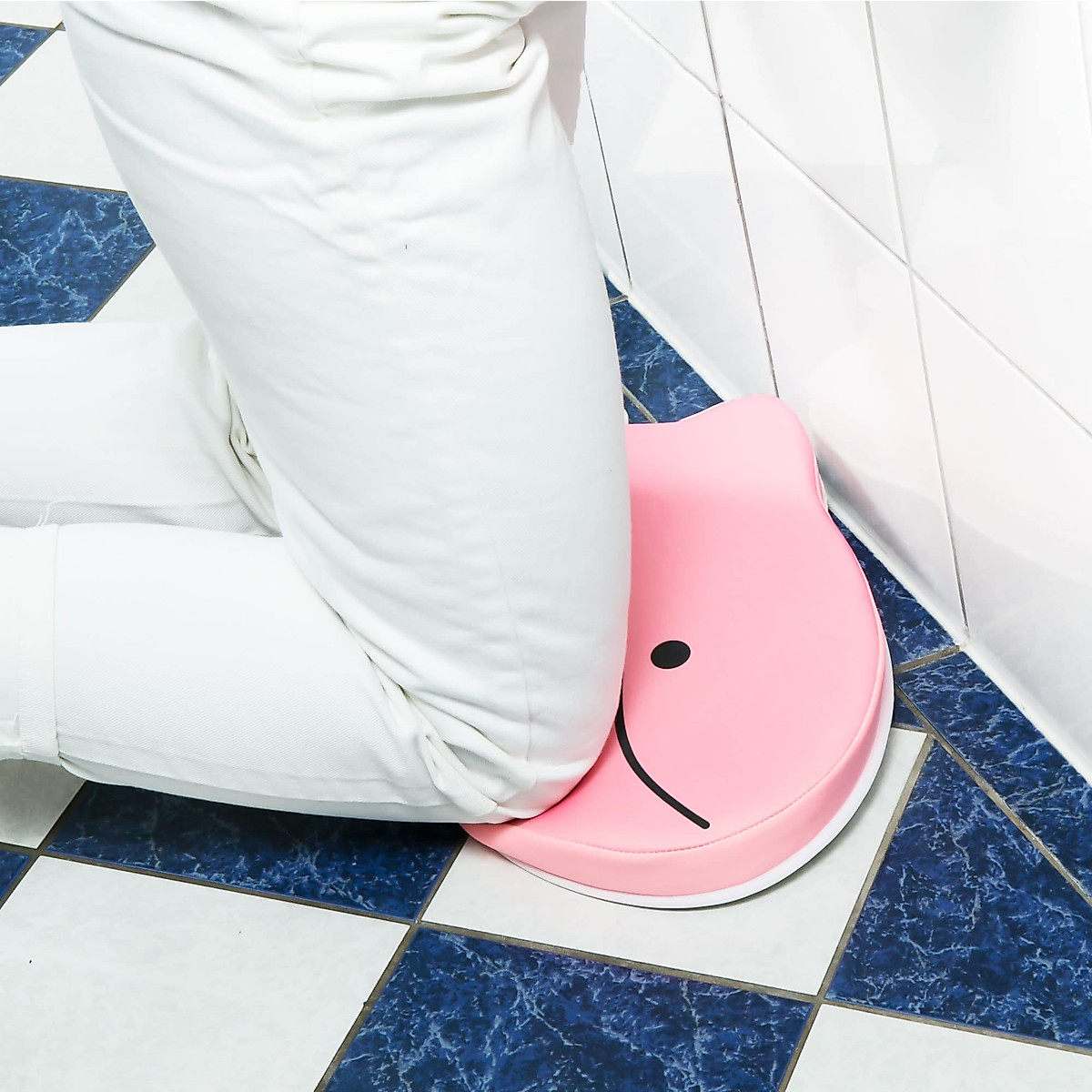 Cuddlix Baby Kneeler and Elbow Rest Pad Set for Baby Bathing Parents, Extra Thick Soft Mat with Organizer Pockets - Painless Kneeling Quick Drying Non-Slip for Newborn, Pastel Pink