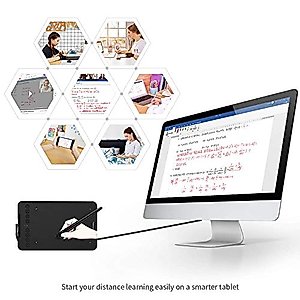 Wireless Drawing Tablet XPPen Deco mini7W Graphic Tablet Pen Tablet with 8192 Levels Pressure, 7 x 4 inch Artist Tablet for Online Teaching/E-Learning Compatible with Window/Mac/Android/Chrome/Linux