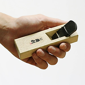 KAKURI Mini Hand Plane for Wood 24mm [Flat Sole] Made in JAPAN, Japanese Small Wood Planer Tool for Woodworking, Chamfer, Detail Work, 4.8 x 1.4 x 1.5 Inches