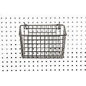 Spectrum Diversified 10" x 5" x 7" Pegboard & Wall Mount Basket, 10"L x 7"W, Industrial Gray