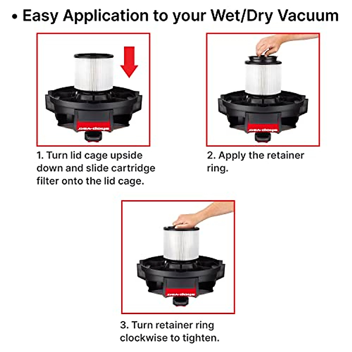 Shop-Vac 9030433 Cartridge Filter, Shop Vacs with Large Filter Cages, General Household Filtration, (1-Pack)