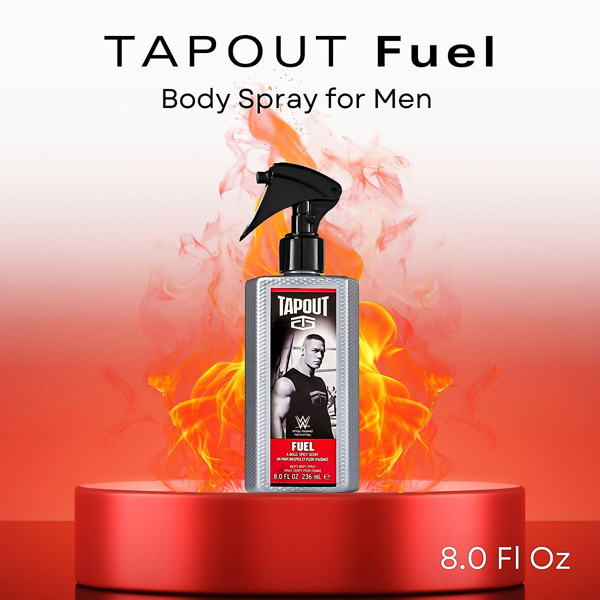 Tapout Fuel Body Spray Perfume for Men – Refreshing Fragrance, 8 oz
