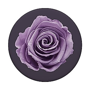 Rose in Purple Shade on Grey Background PopSockets Swappable PopGrip