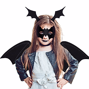 Luinabio Halloween Bat Costume Accessory Bat Ears Headband and Bat Eye Mask for Halloween Party, Cosplay, Costume Ball, Carnival