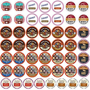 Perfect Samplers Flavored Coffee Variety Pack, Flavored Coffee Pods (Including Caramel Macchiato, Texas Pecan, & More) Single Serve Coffee for Keurig K Cups Machines, 50 Count