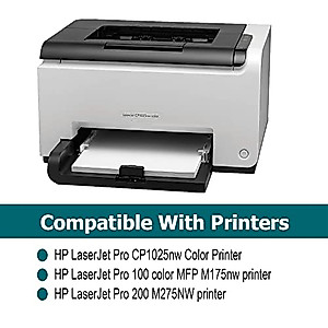 4-Pack Compatible HP 126A Black,Cyan, Magenta, Yellow Toner Cartridges for HP Laserjet Pro 100 Color MFP M175nw,cp1025nw ,M275 Printer