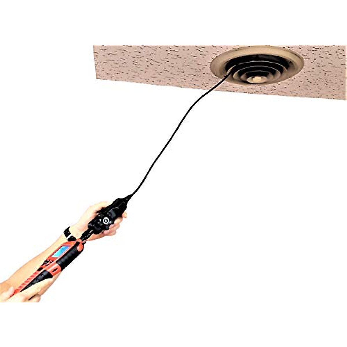 Vividia VA-150 Gray Two-Way Articulating Borescope Videoscope Inspection Camera with 6mm Diameter Probe and 2.7" Monitor and 640x480 Image Resolution